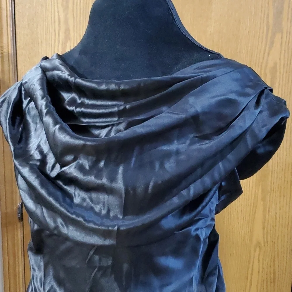 Devi Kroell | Dresses | Devi Kroell Silk Black Draped Evening Formal ...